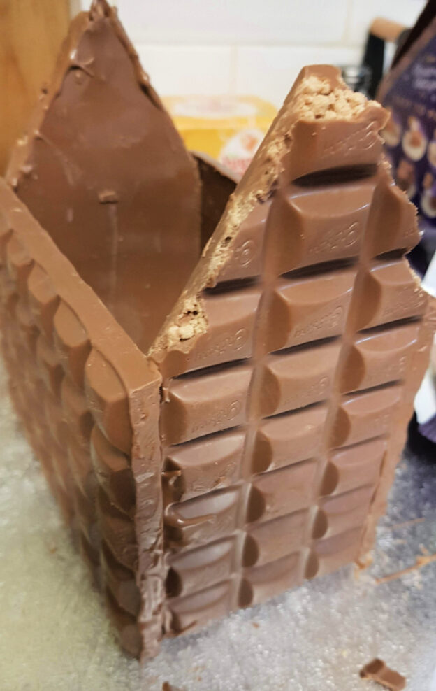 Building a Chocolate Gingerbread House. - At Home A Lot